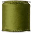 Amazon.com: Floristrywarehouse Green Christmas Velvet Fabric Ribbon 4 ...