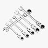 KISENG Ratcheting Wrench Set, Flexible Pivoting Head Ratchet ...