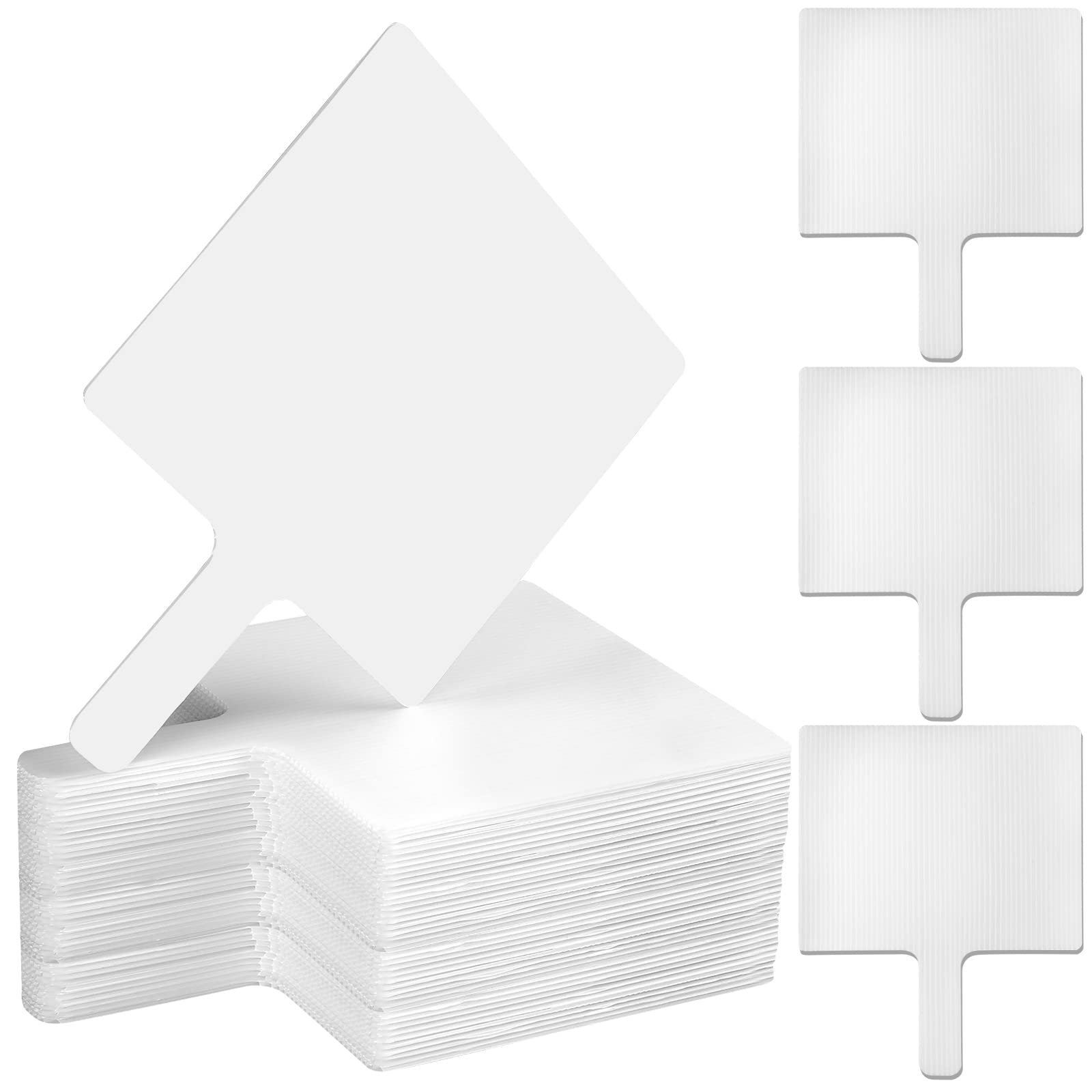 Amyhill 48 Pieces Blank Church Fans Plastic Hand Fan Handheld Fans Set ...