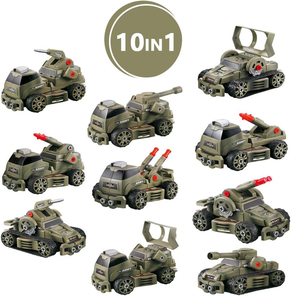 deAO 10-in-1 75 Piece Take Apart Special Forces Military Friction ...