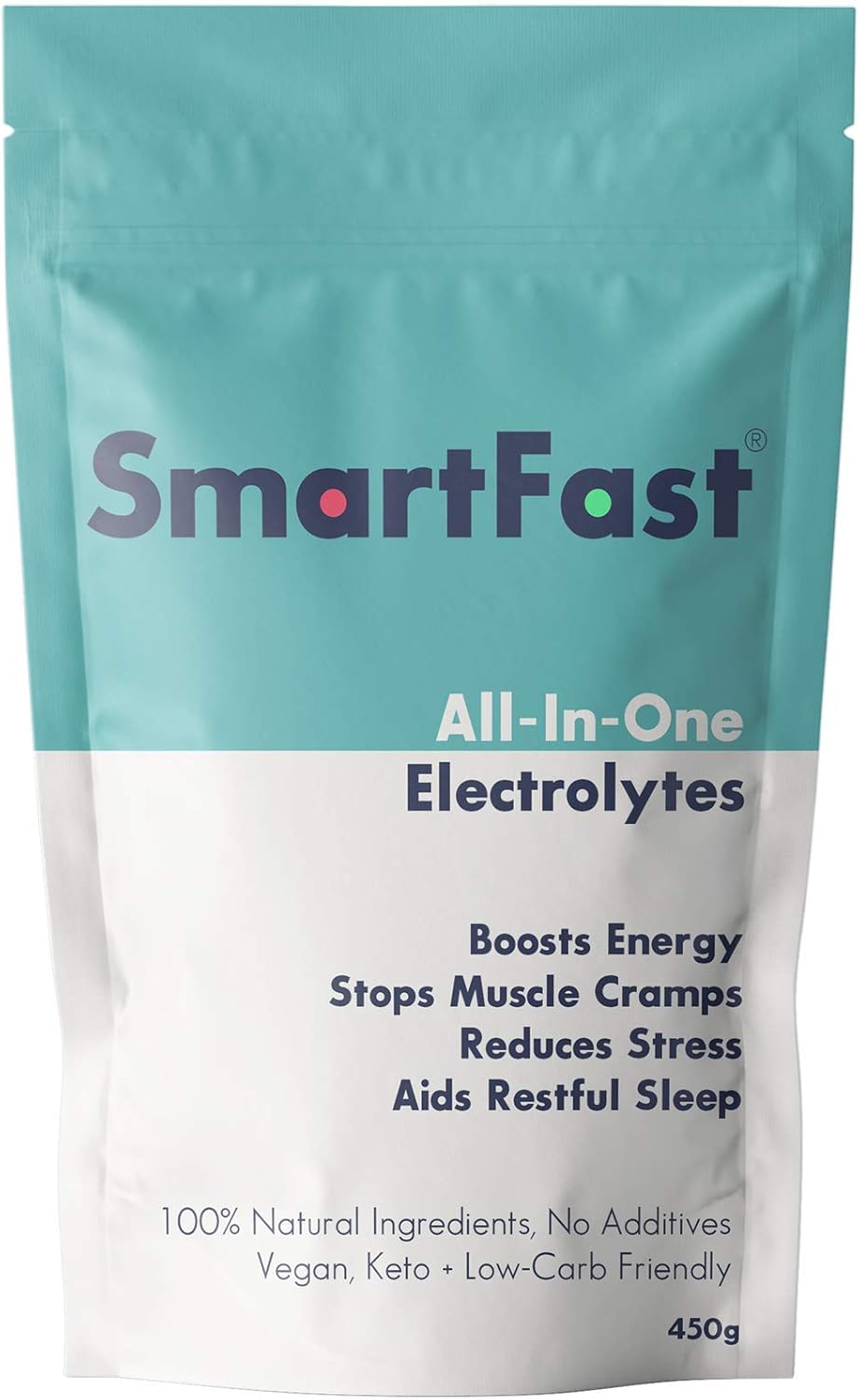 SmartFast Multi Electrolyte Powder 450g: Magnesium Glycinate, Sodium and Potassium Supplement ...