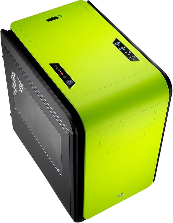 Aerocool Dead Silence 0.8mm Gaming Cube Case - Green: Amazon.co.uk ...