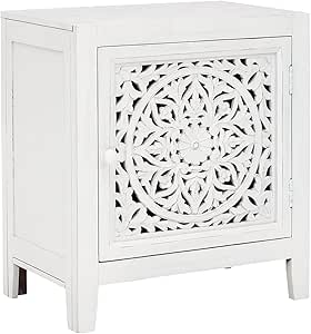 Amazon.com: Signature Design by Ashley Fossil Ridge Boho Accent Cabinet ...