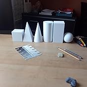 Amazon.com: Nasco 9725407 Foam Geometric Solids Set, Six-Piece, White ...