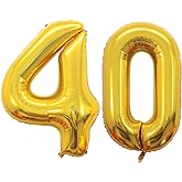 Amazon.com: Large 40' Inch Happy 40th Birthday Decoration Foil Helium ...