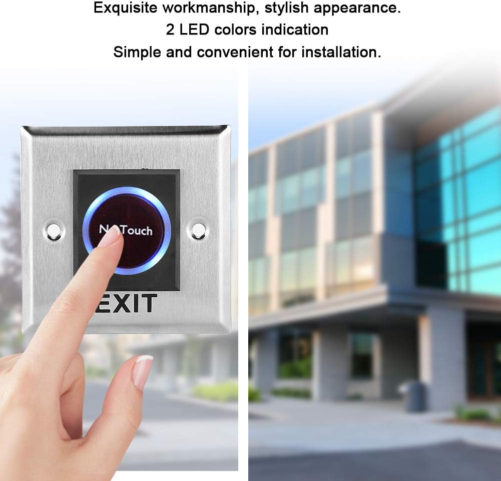 Infrared Sensor Switch, DC 12V Contactless No Touch Door Exit Button ...