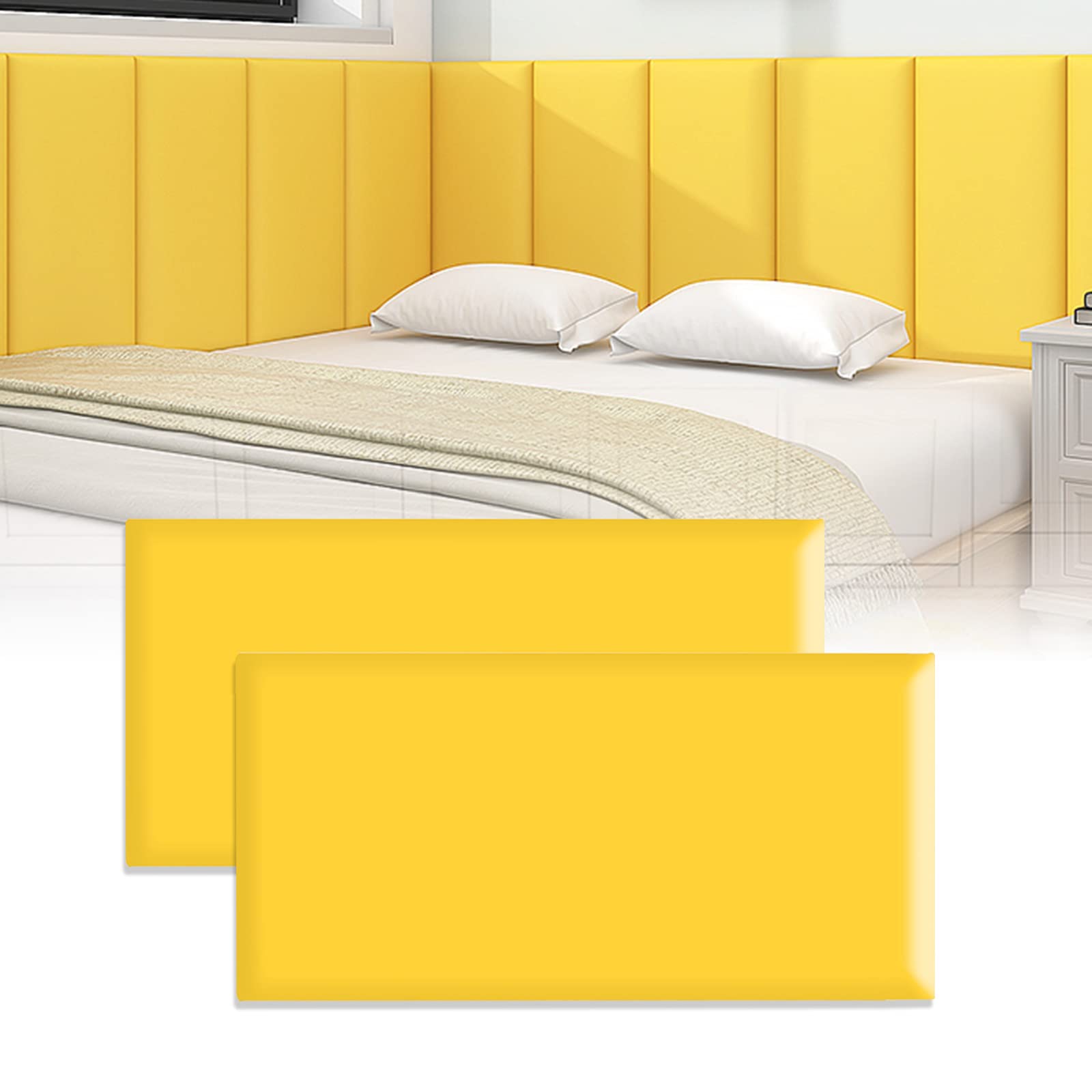 3D Anti-Collision Wall Padding for Kids, Peel and Stick Upholstered ...