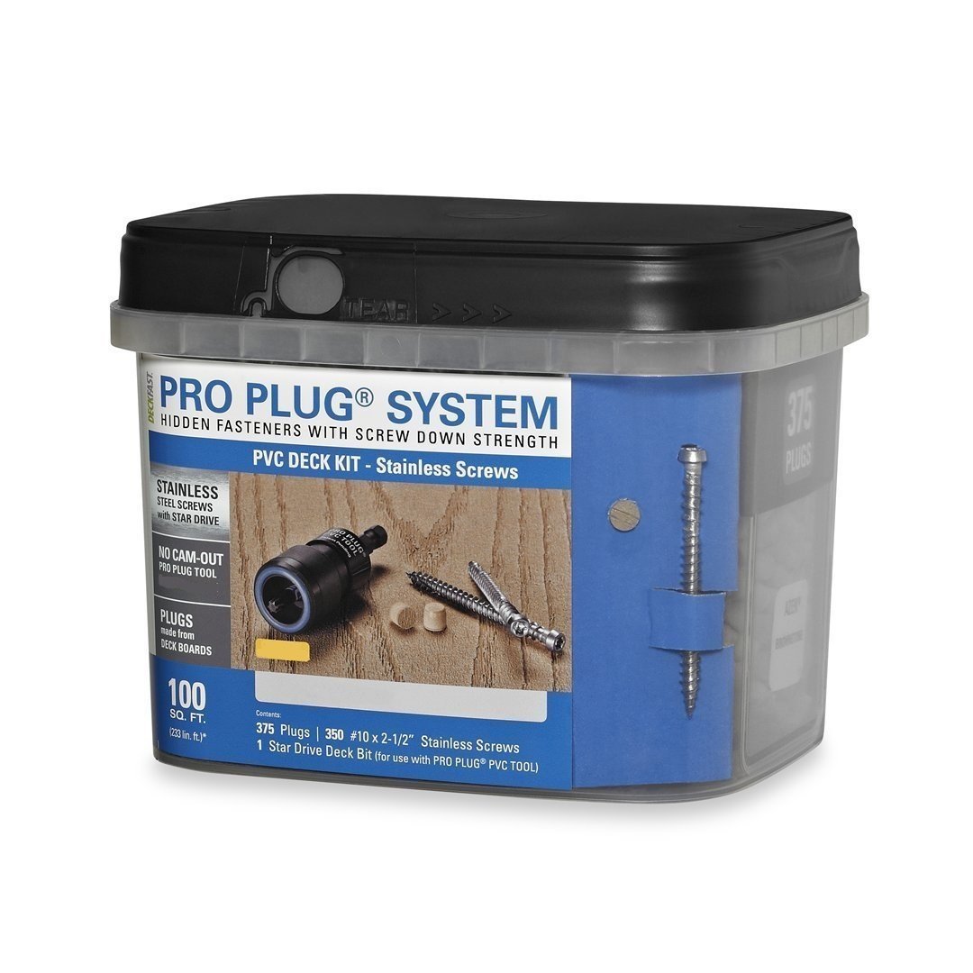 Pro Plug PVC Plugging System for Fiberon Mineral Decking - Stainless ...