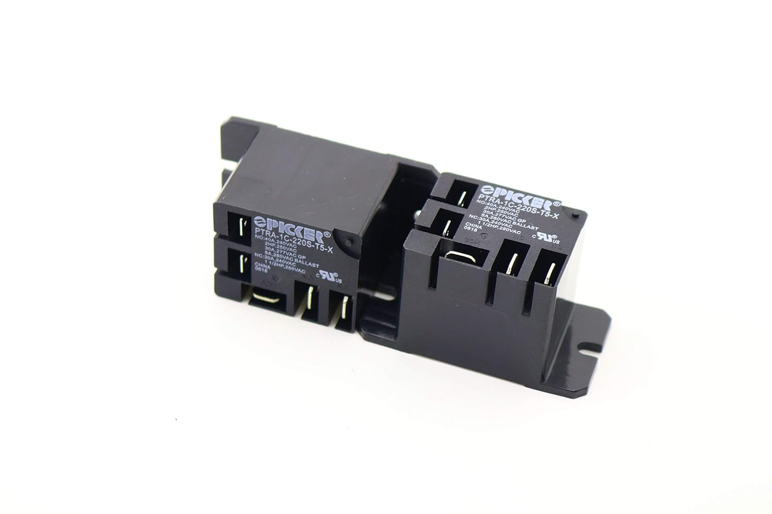 (x2) PTRA-1C-220S-T5-X-2 | SPDT 220 VAC Coil, 40 Amp 120 VAC UL Rated, Popular T90 Case, Sealed ...