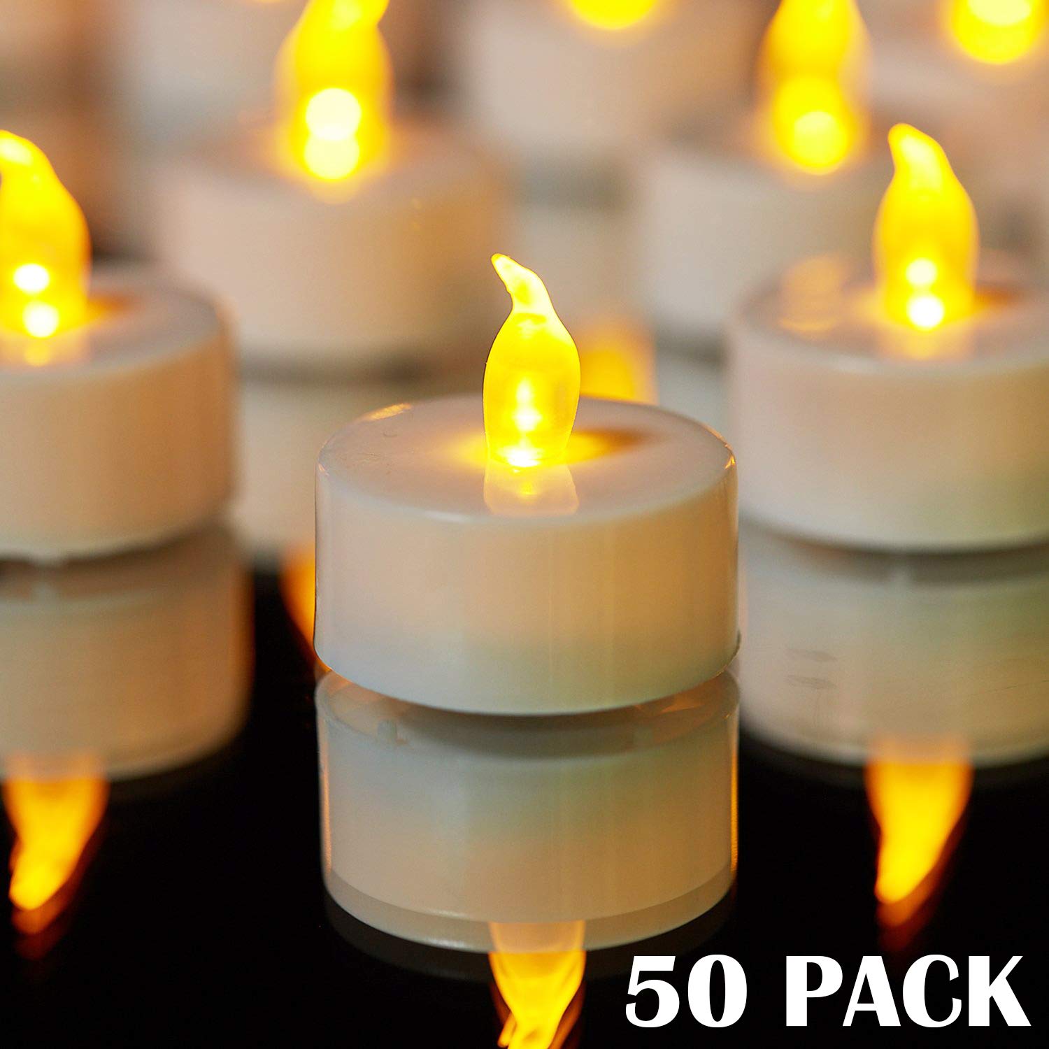 YIWER Candele a LED,portò Candele Flickering flameless Candele,50 Pezzi ...