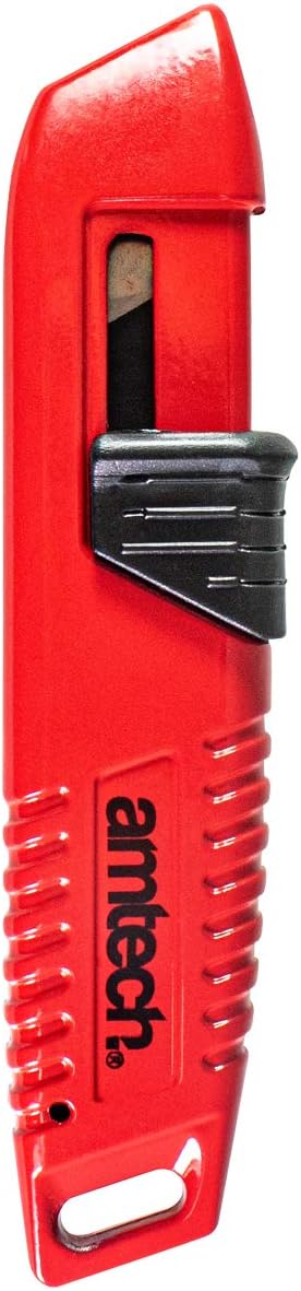 Amtech S0488 Utility Safety Knife Retractable Blade, Red – BigaMart