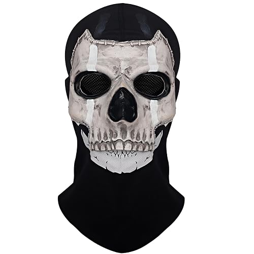 Joukavor Ghost Mask Skull Full Face Mask for Adult Halloween Cosplay ...