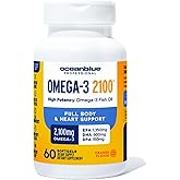 Amazon.com: Oceanblue Professional Omega-3 2100-60 Count - High-Potency ...
