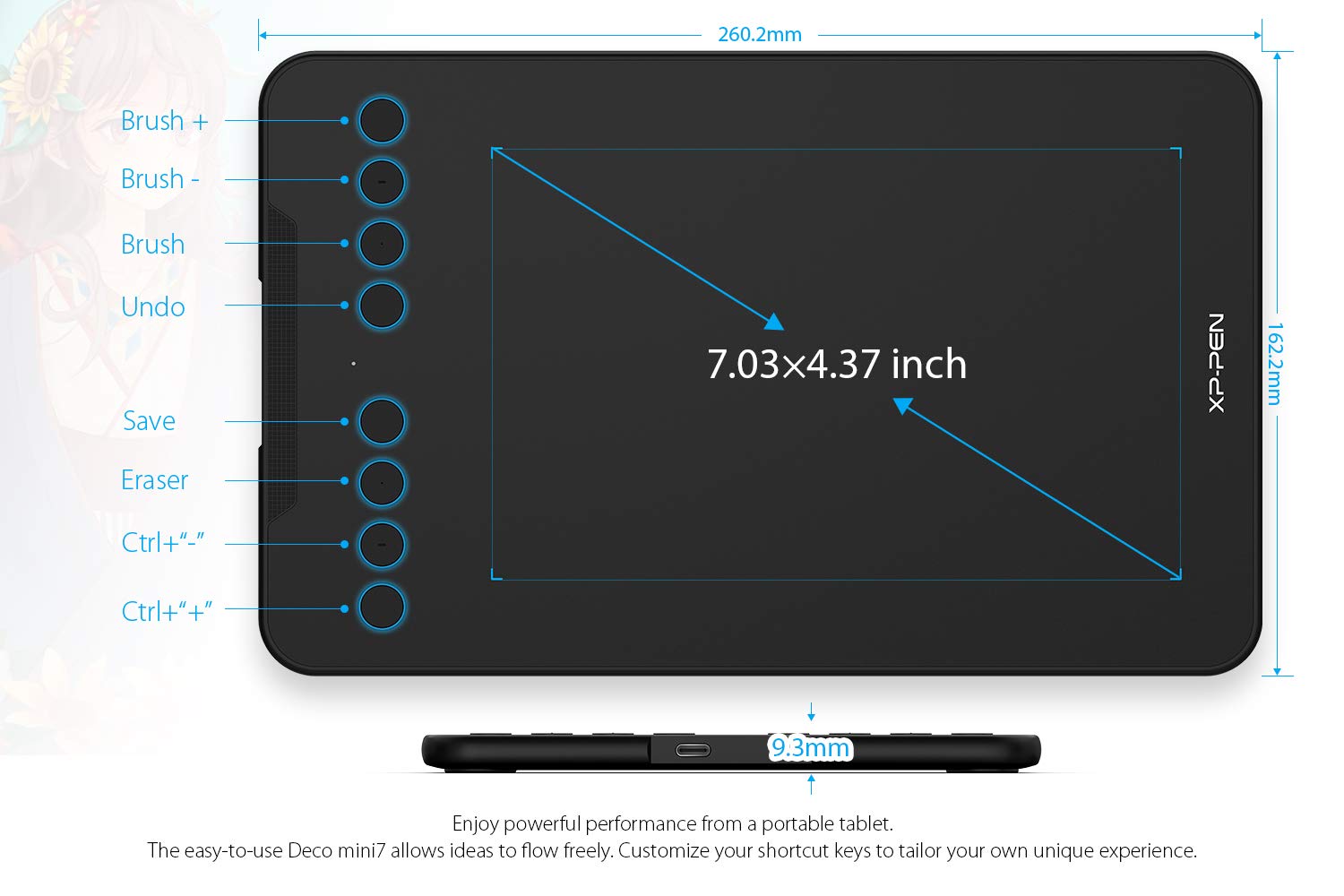 Mua Deco mini7 7" Portable Graphic Drawing Tablet with Passive Stylus ...