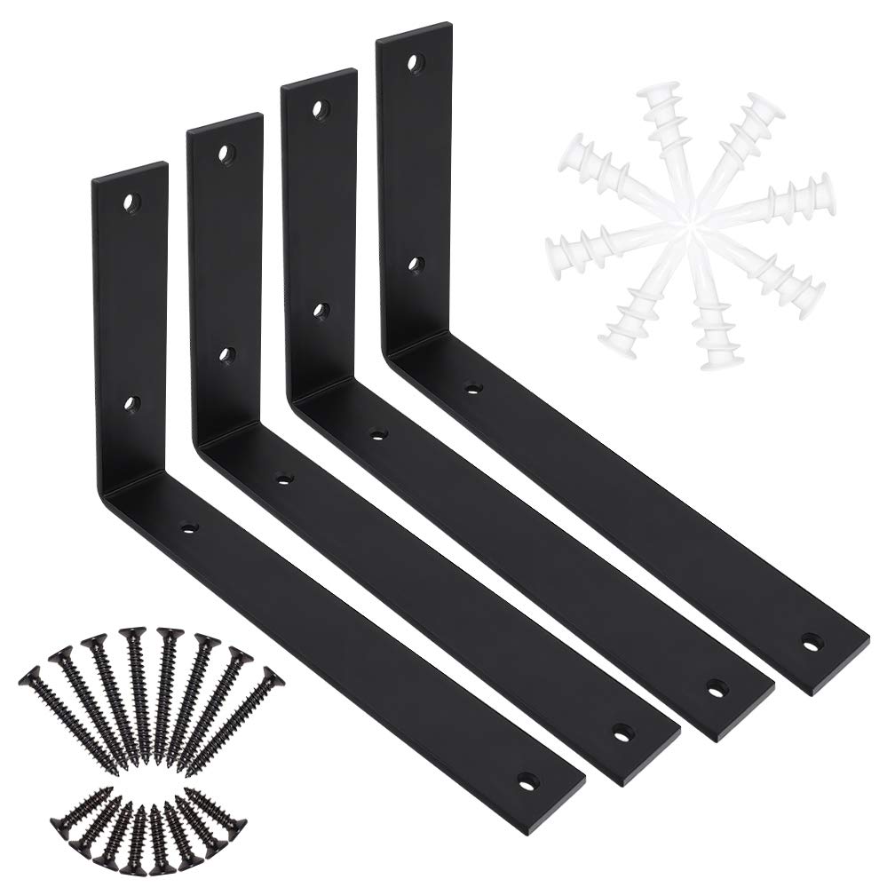 Buy TLBTEK L Brackets For Shelves Heavy Duty Black Shelf Brackets 