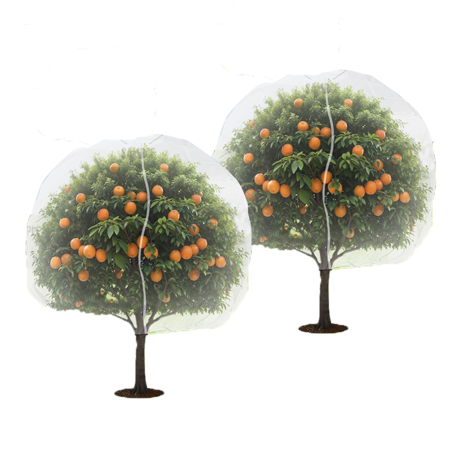 2 Pcs 8.2 x 6.6 Ft Large Fruits Tree Netting with Zipper and Drawstring ...