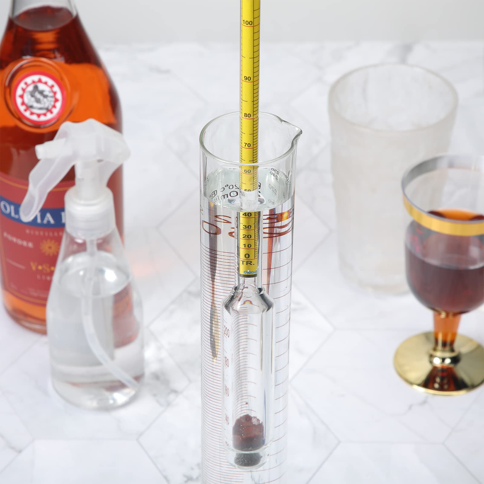 Mua Chengu Hydrometer Alcohol Meter Test Kit 0-200 Proof with Glass ...