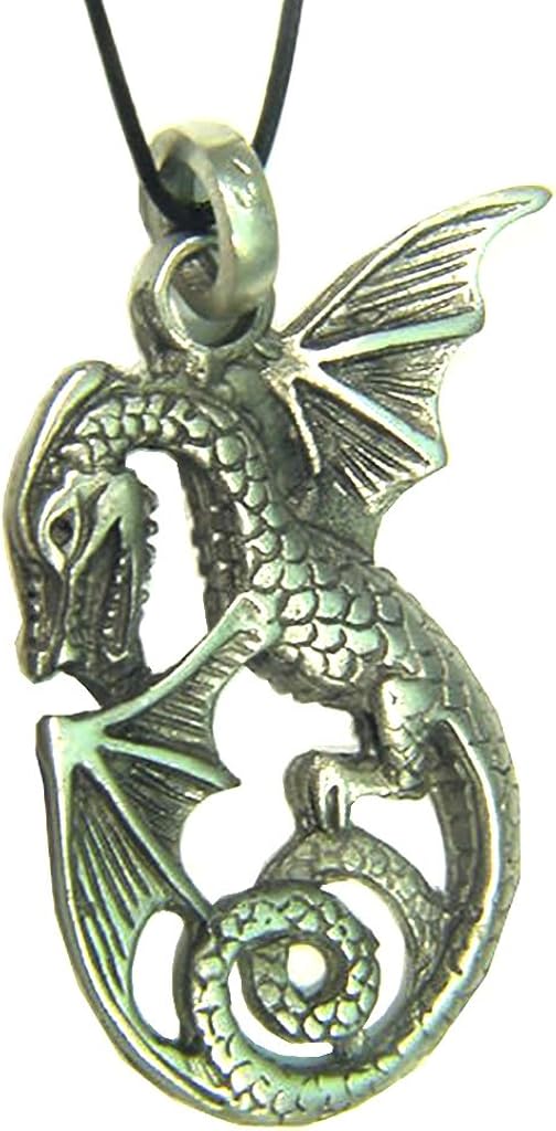 Amazon.com: Dragon pewter pendant necklace: Jewelry