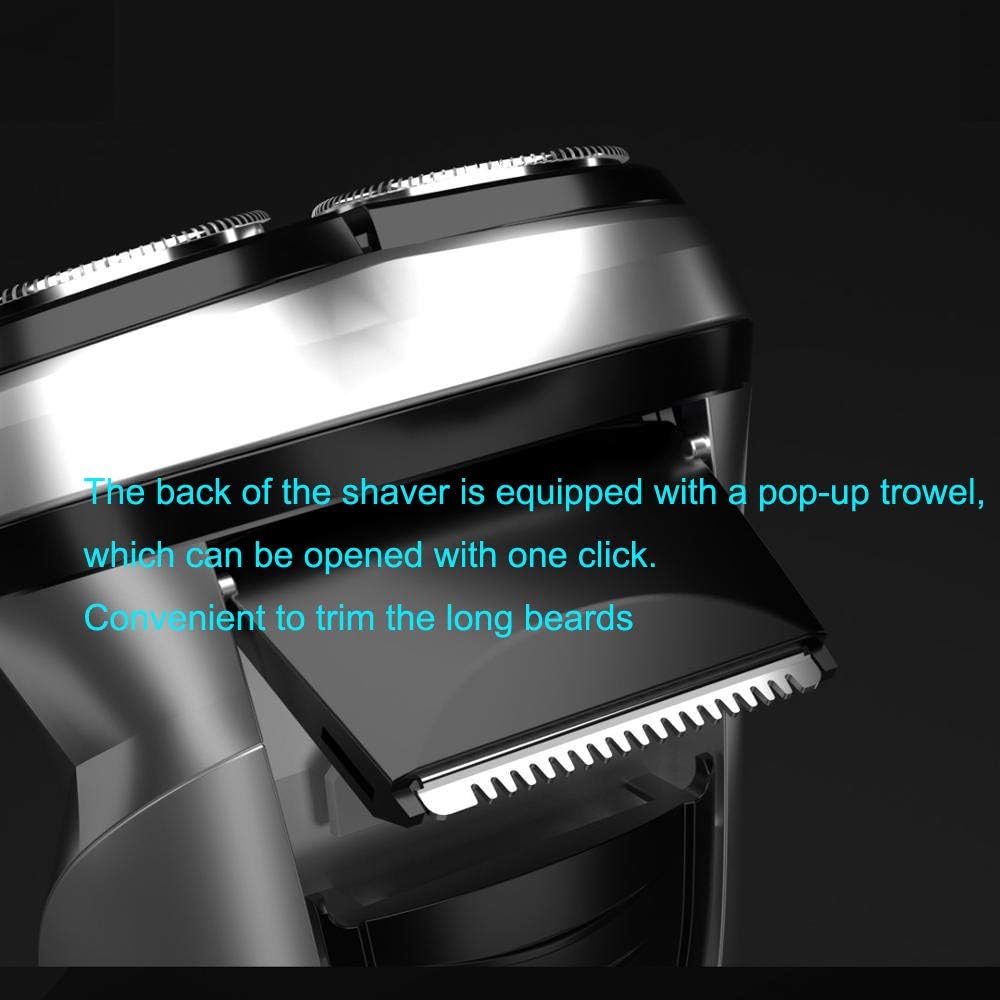 3D Electric Shaver, Men Type-C USB Rechargeable Rotary Shaving Beard ...