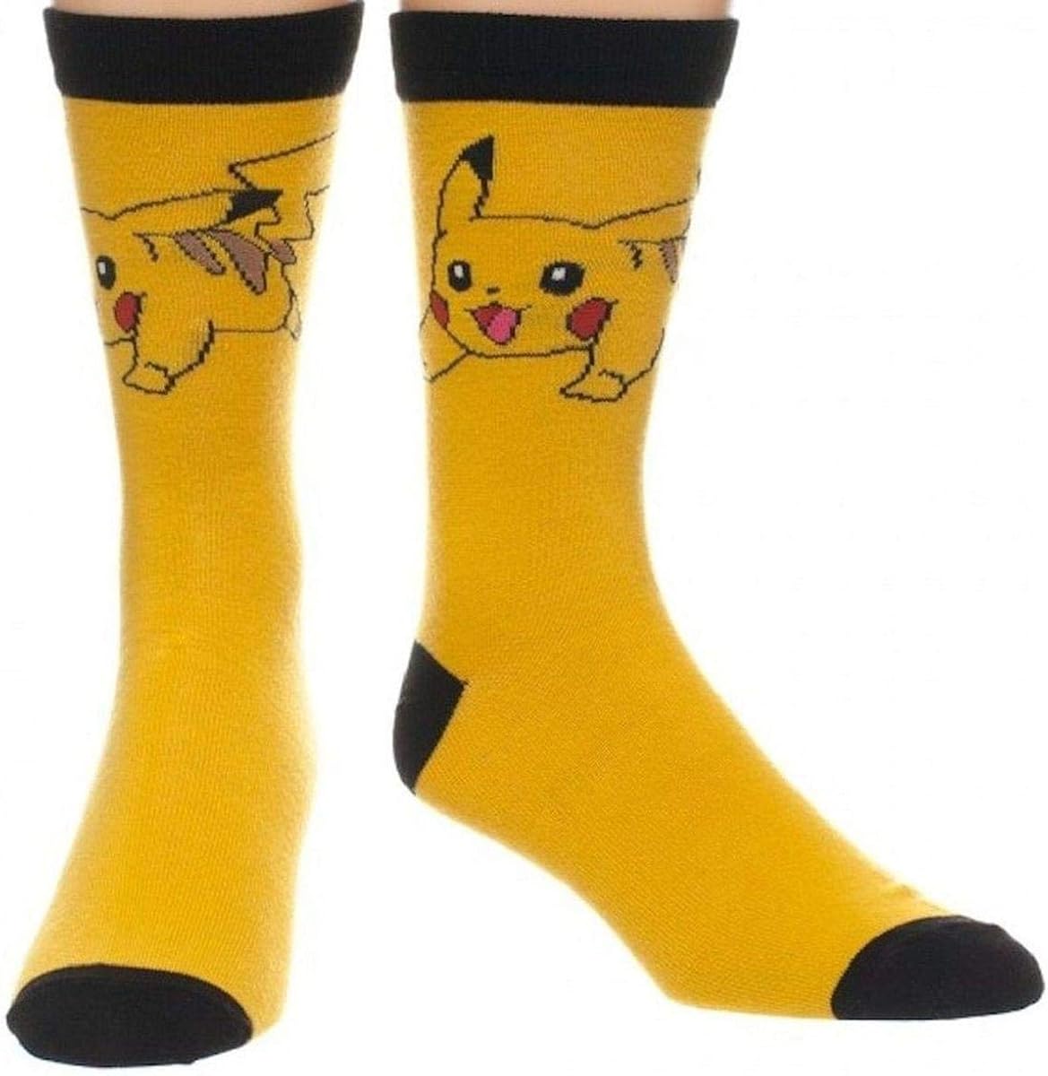 Amazon.com: Pokemon Pikachu Yellow Crew Sock [Bioworld] socks size :10 ...