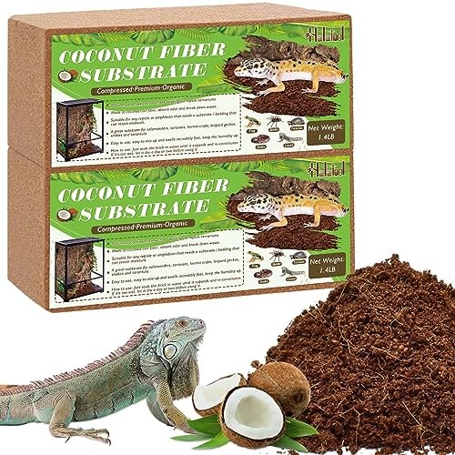 Halatool 2Pack Organic Coco Coir Substrate for Reptiles & Amphibians ...
