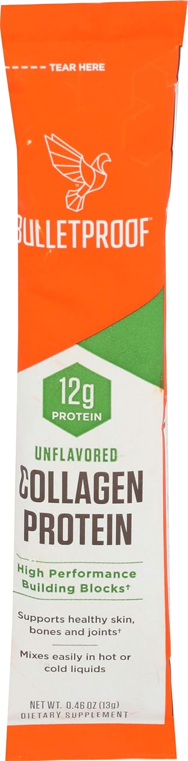 Amazon.com: Bulletproof, Collagen Protein Unflavored Single, 0.46 Ounce ...