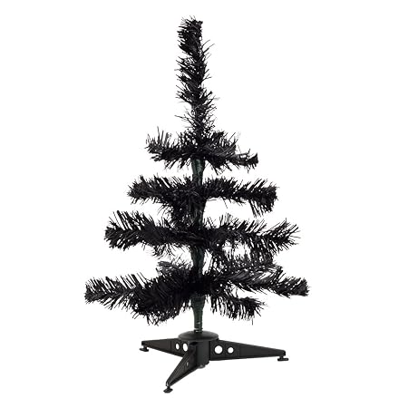 eBuyGB Mini Artificial Christmas Tree, Black: Amazon.co.uk: Kitchen & Home