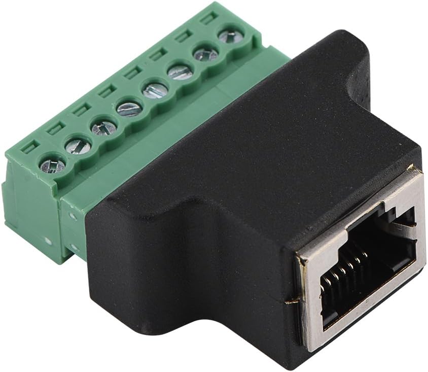 Socobeta DVR Ethernet Connector RJ45 Female Jack to 8 Pin Screw ...