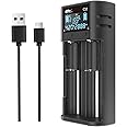Amazon.com: IMREN 18650 Battey Charger, Intelligent LCD 18650 21700 ...