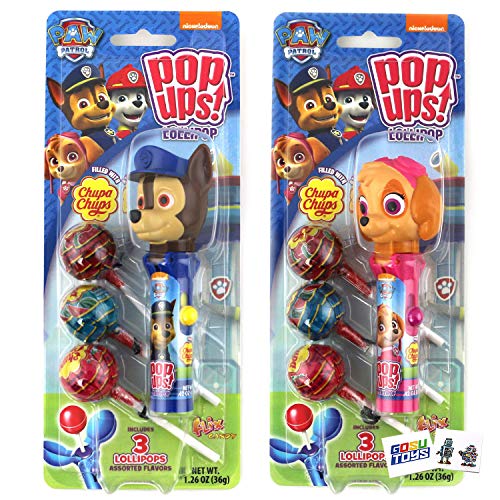 Paw Patrol Pop Ups Lollipop Case Holder (Chase, Rubble, Skye, or ...
