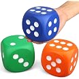 Amazon.com: Large 3 Inch Foam Fidget Dice Toys, Jumbo Stress Toy Relief ...