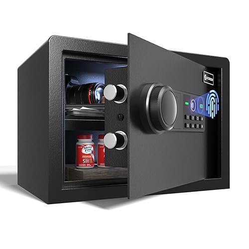 XDeer Biometric Safe Box, Quick-Access Security Safe Box with Upgraded ...