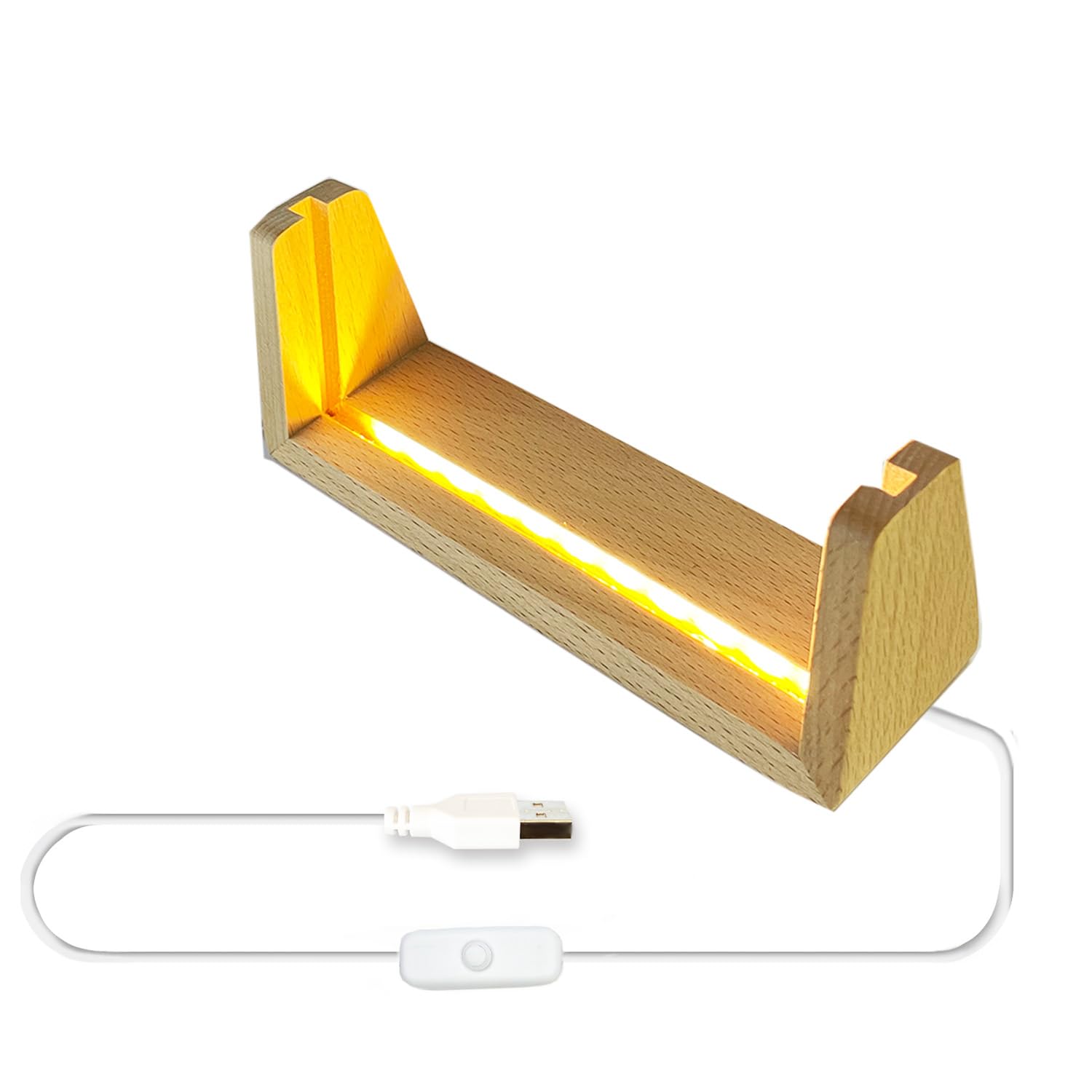 LeJisunhs LED Light Display Pedestal,Beech Wood Lamp Base Stand for ...