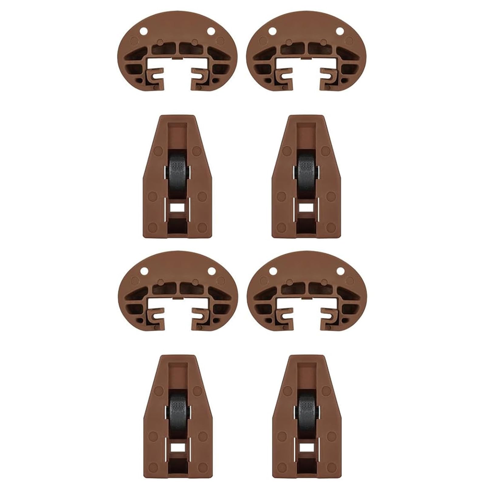 homdiy 4 Pack Plastic Drawer Slides with Wheel Track Guide and Glides ...