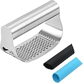 Amazon.com: OMECORE Garlic Press Rocker Crusher Solid Stainless Steel ...