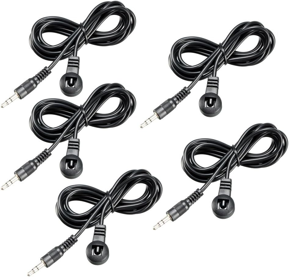 uxcell 5pcs Single Head 3.5mm Jack IR Infrared Receiver 1.5m Wire 8-12m ...