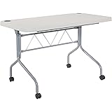 Amazon.com: Office Star Resin Multi-Purpose Flip Table with Locking ...