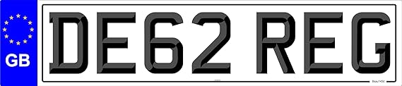 GB Number Plates - A Pair 1 white 1 yellow 3d font,Genuine legal number ...
