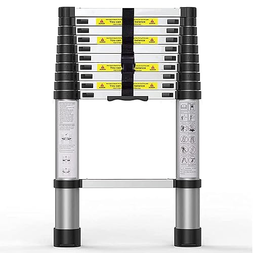 Winchids 10.5 FT Aluminium Telescoping Ladder Collapsible Extension ...