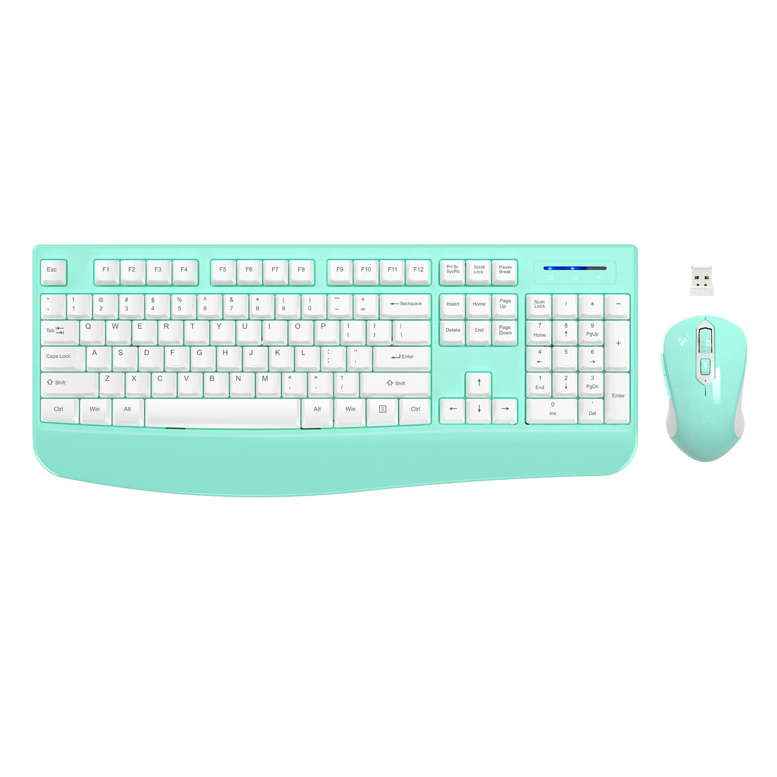 Wireless Keyboard And Mouse Combo Edjo 2 4g Full Sized Ergonomic Computer Keyboard With Wrist