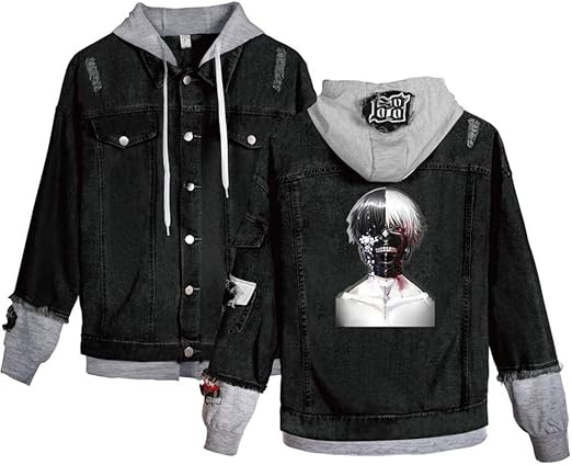 Tokyo Ghoul Denim Jacket Graphic Hoodie Cosplay Unisex Denim Jacket ...