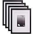 Amazon.com - Egofine 8x10 Picture Frames 4 PCS, Made of Solid Wood Display 4x6 and 5x7 with Mat ...