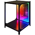 Amazon.com: FUSLITE Display Cabinet, with LED Infinity Illusion Mirror ...