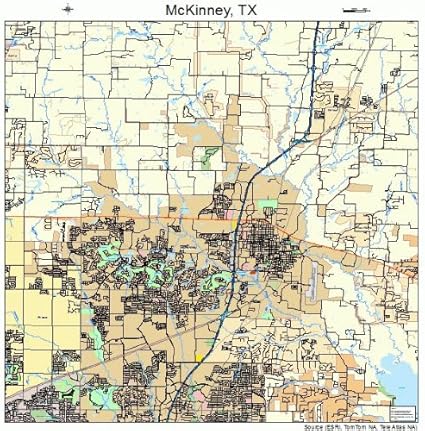 Amazon.com: Large Street & Road Map of McKinney, Texas TX - Printed ...