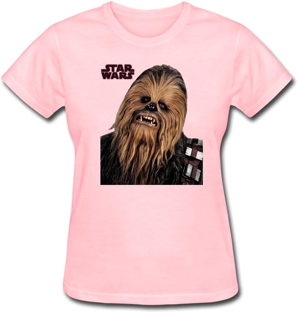 ZHUYOUDAO Custom Star Wars Chewbacca T-shirt Woman Short Sleeve Pink L ...