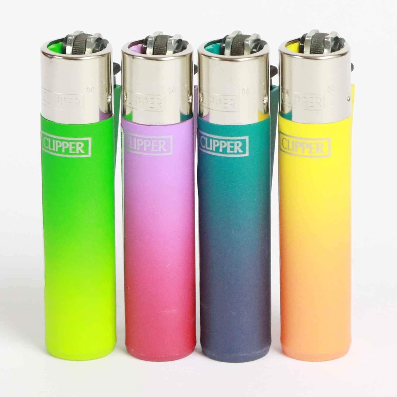 Clipper Classic METALLIC Colours FLINT Gradients Lighters- 4 X Metallic ...