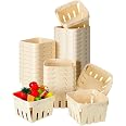 Amazon.com: Huwena 30 Pcs One Pint Wooden Berry Baskets Bulk for ...