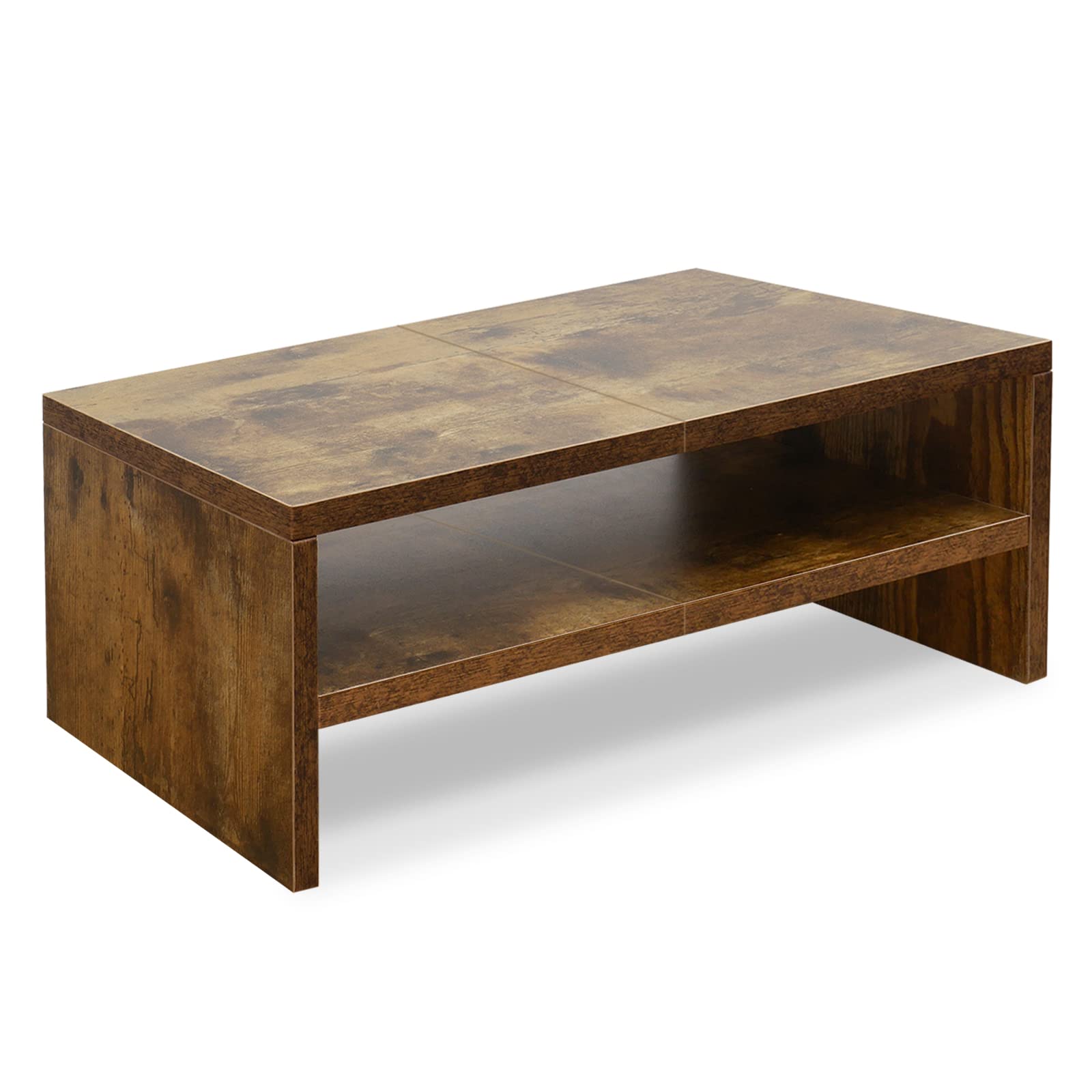 TEAMIX Wooden Monitor Stand Riser-2 Tier Laptop Stand for Desk, Monitor ...