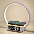 Bedside Table Lamp with Fast Wireless Charging,LED Desk Lamp with ...