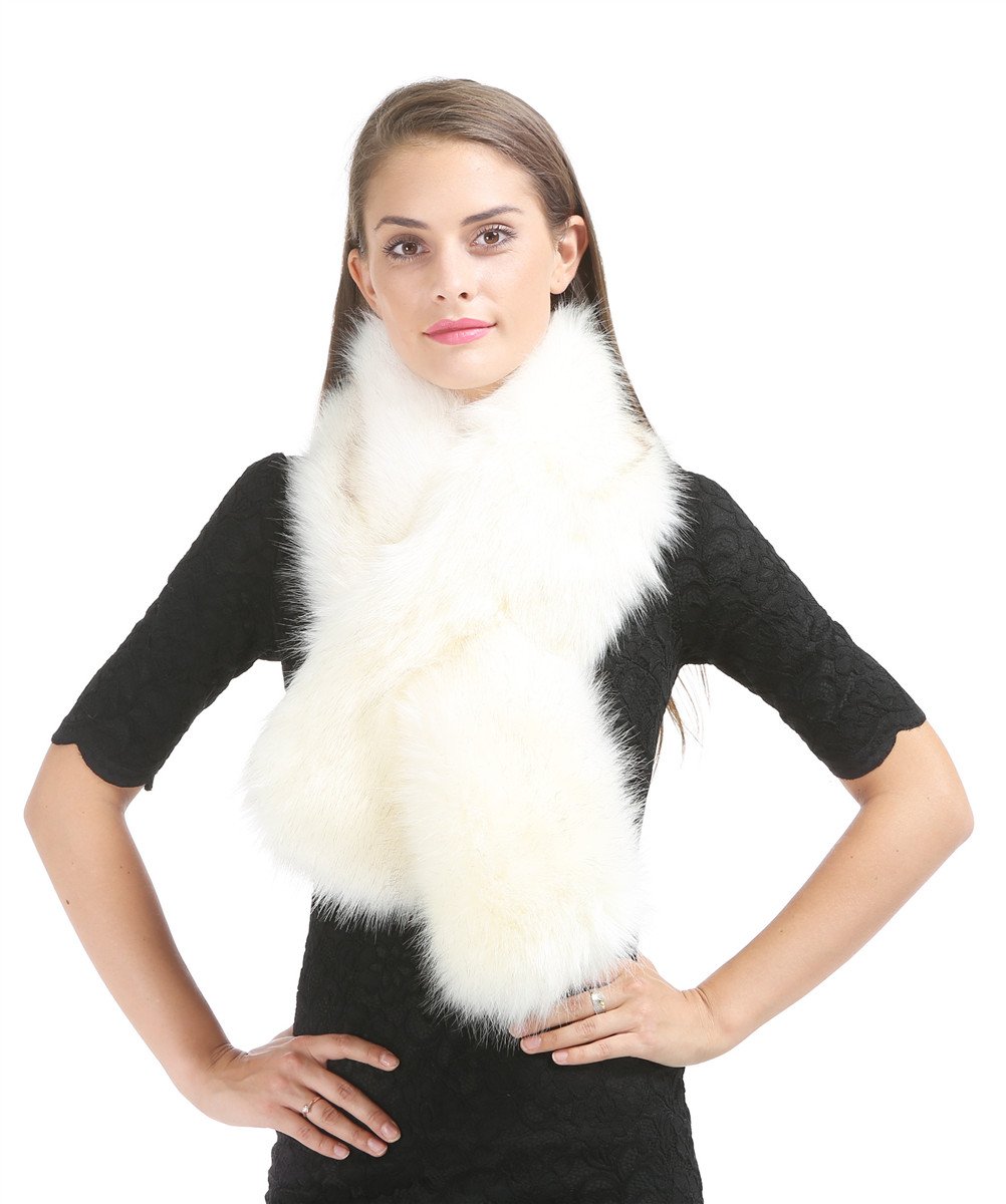 Saferin Women's Winter Faux Fake Fur Straight Wedding Halloween Party ...